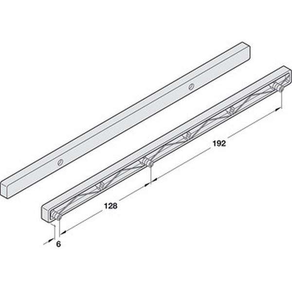 Drawer Runners Plastic Guide Rails for 17mm Grooved Drawers Slides ...
